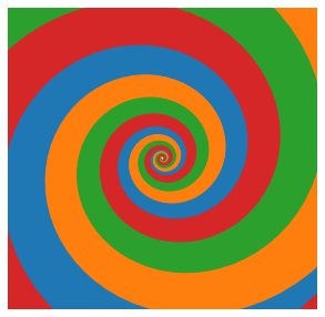 [matplotlib animation] 58. 螺旋にplt.fillを適用して渦巻きアニメーション – サボテンパイソン