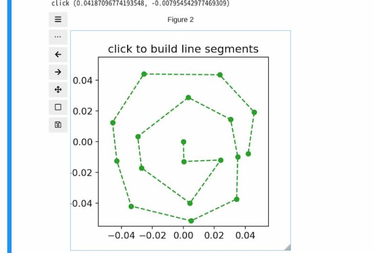 [matplotlib] 65. 'button_release_event'で図に線分を描写 – サボテンパイソン
